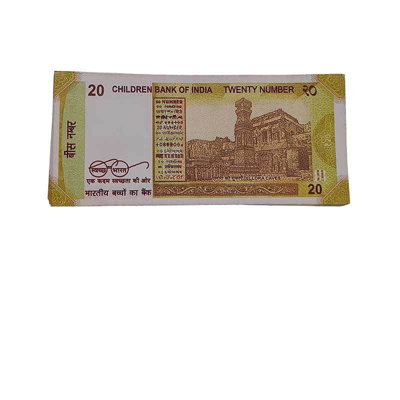 20 Rupee Indian Dummy Currency Notes For Kids (Fake Currency) – TOYS ...