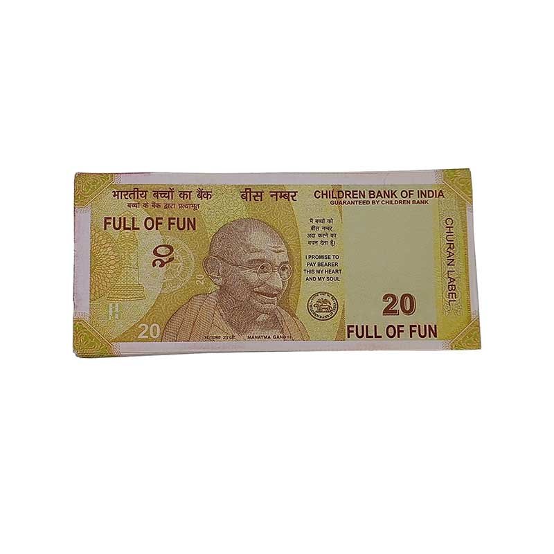 20 Rupee Indian Dummy Currency Notes For Kids (Fake Currency) – TOYS ...