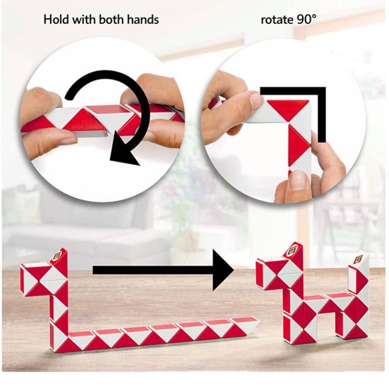 Magic Snake With 24 Wedge Blocks | Geometric Brain Teaser Rubik’s Cube ...